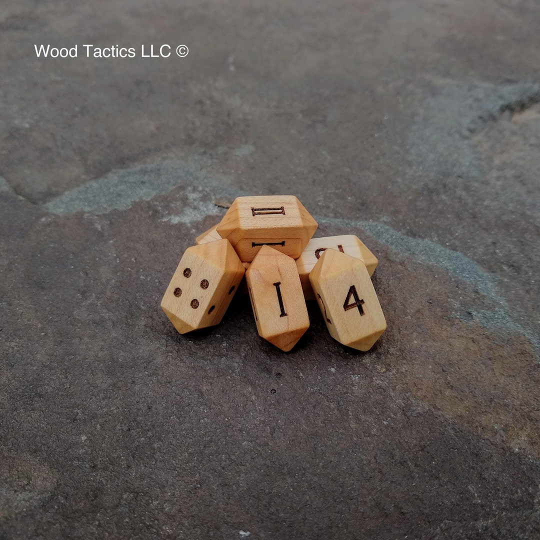 Sugar Maple Hardwood Barrel D4 Dice Four Sided Die With - Etsy