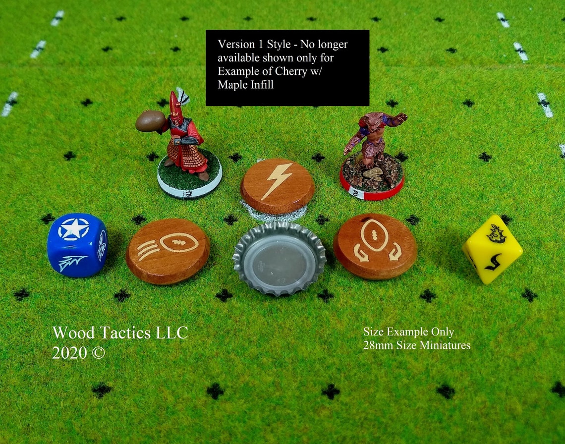 Blood Bowl Action Tokens Made From Select Hardwoods | Etsy