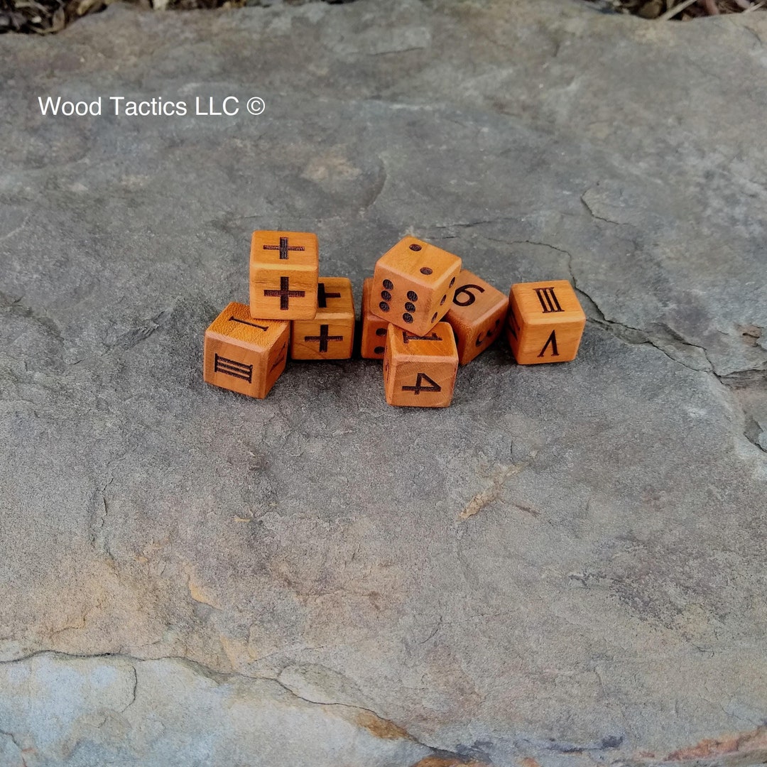 Cherry Hardwood Dice D6, 16mm/standard Size Six Sided Die With Numbers ...