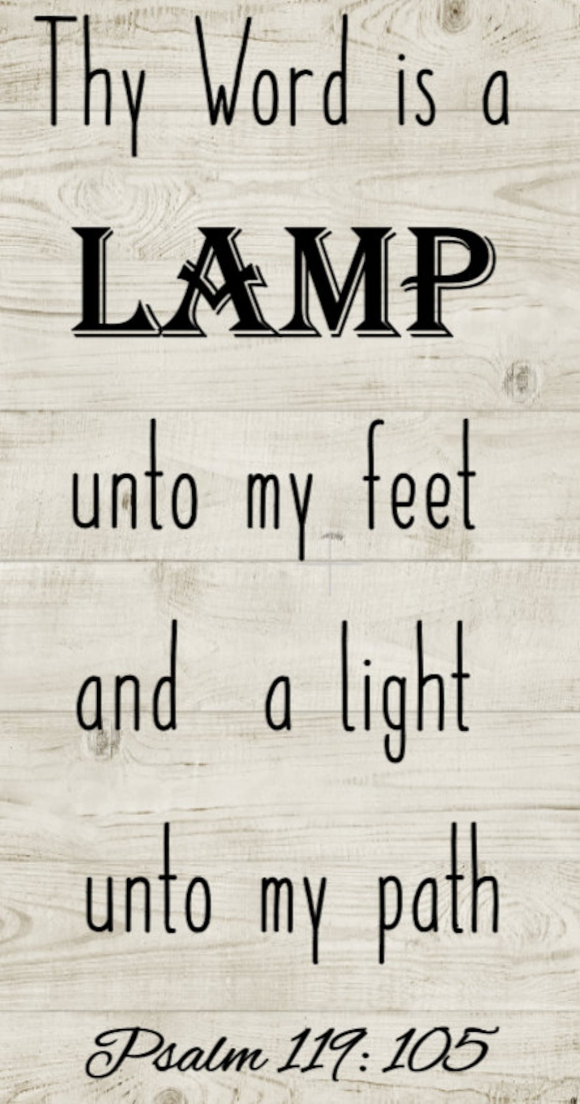 Thy Word is a Lamp Unto My Feet and a Light Unto My Path/psalm | Etsy