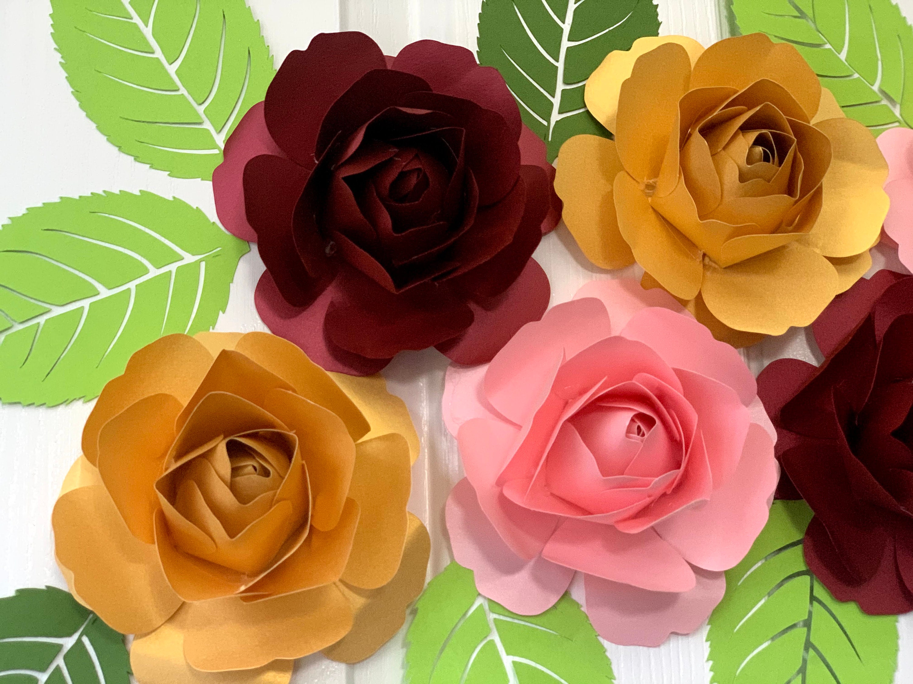 Easy Paper Rose Svg/paper Rose Svg/cardstock Rose Svg/svg - Etsy