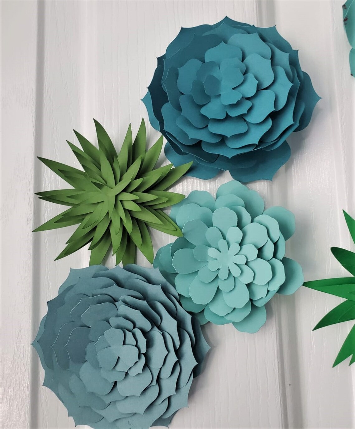 Easy Paper Succulent Svg/diy Paper Succulents/5 Different Succulents ...