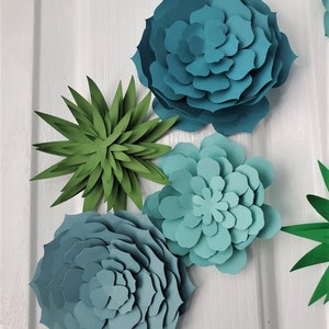 Easy Paper Succulent Svg/diy Paper Succulents/5 Different Succulents ...
