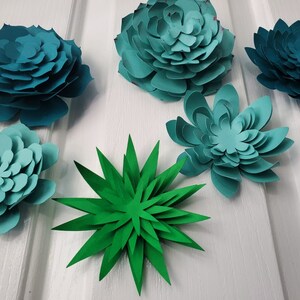 Easy Paper Succulent Svg/diy Paper Succulents/5 Different Succulents ...