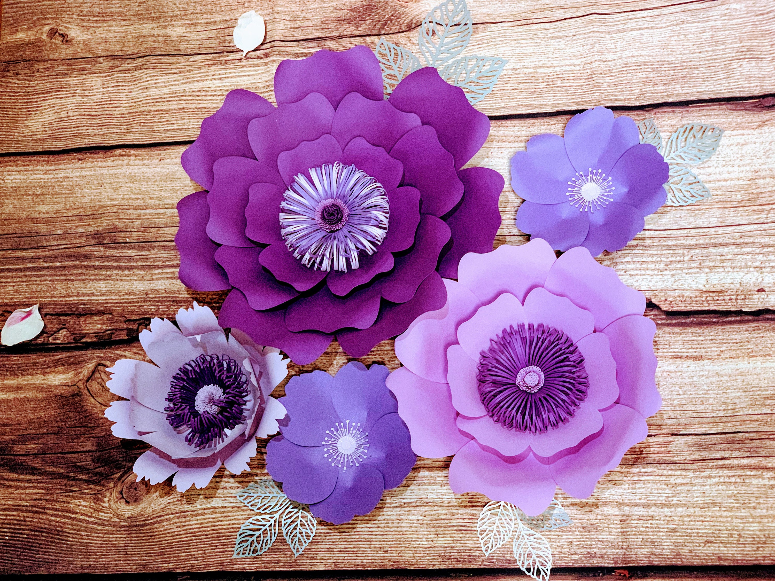 Easy BIG PAPER FLOWER Svg / Big Flower Backdrop/8.5 Cardstock - Etsy Canada