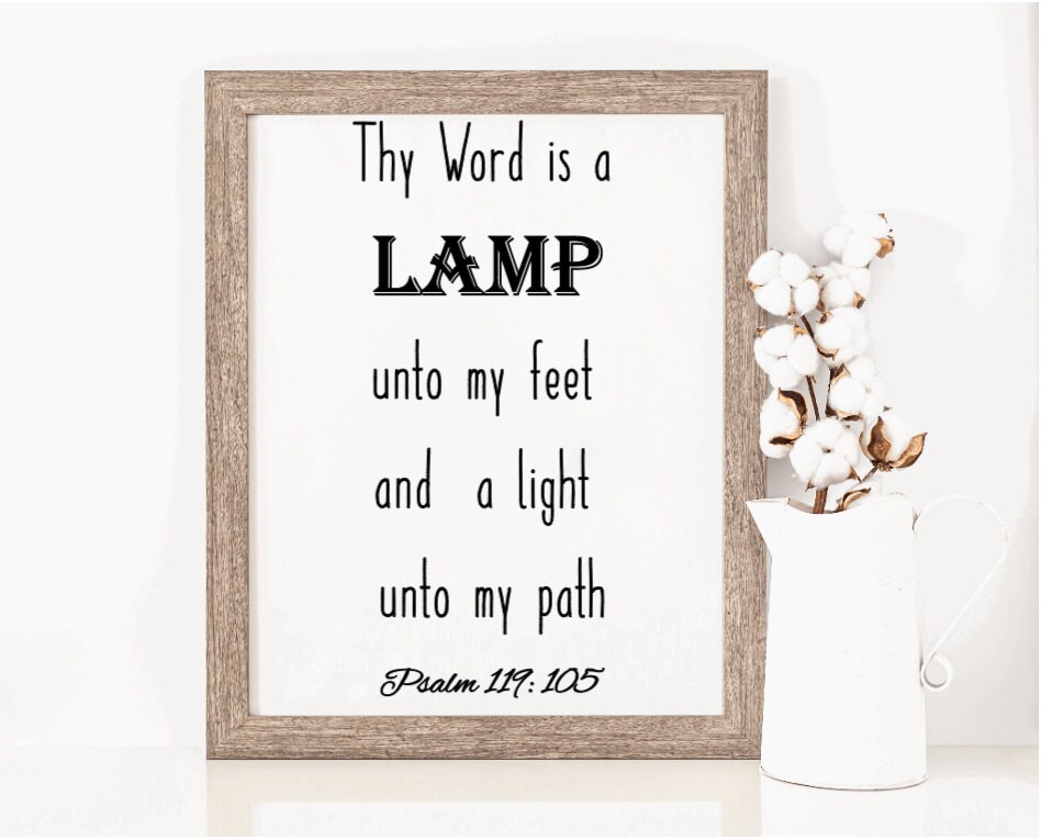 Thy Word is a Lamp Unto My Feet and a Light Unto My Path/psalm | Etsy