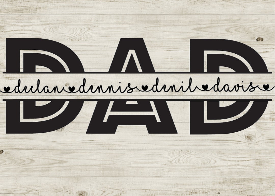 Customized Father's Day Gift, DAD Block With Kids Name in the Middle ...
