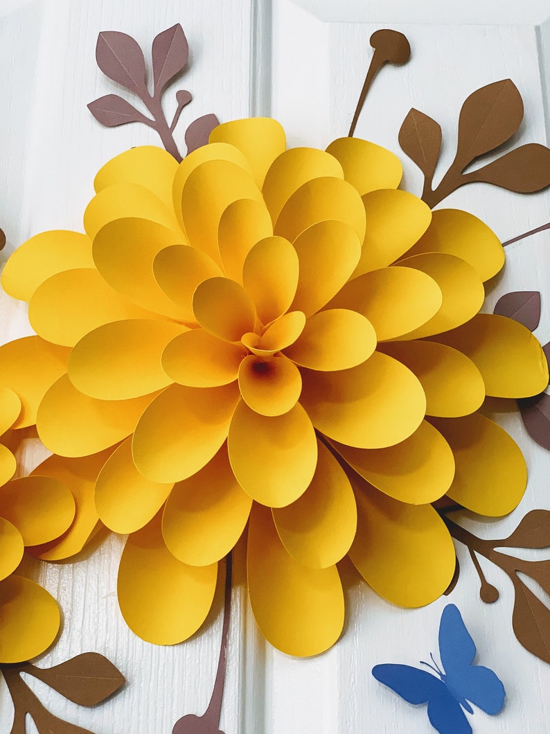 Easy Fall Flower Svg/big FALL Paper Flower/3d Paper Flower SVG - Etsy