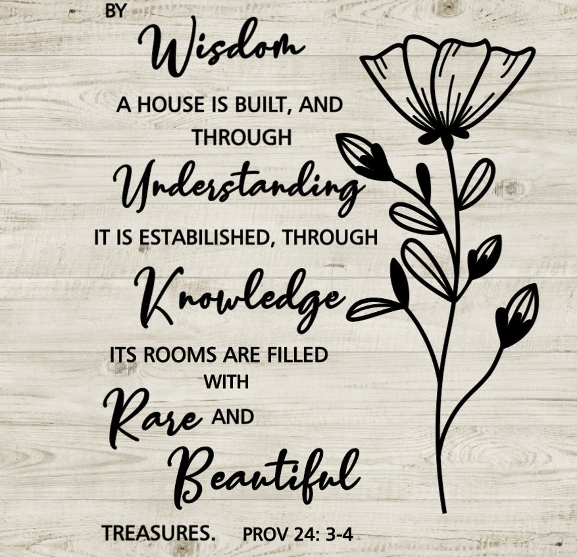 Proverbs 24 3 to 4 svg /House blessing svg/Prov 24 3 to 4 | Etsy