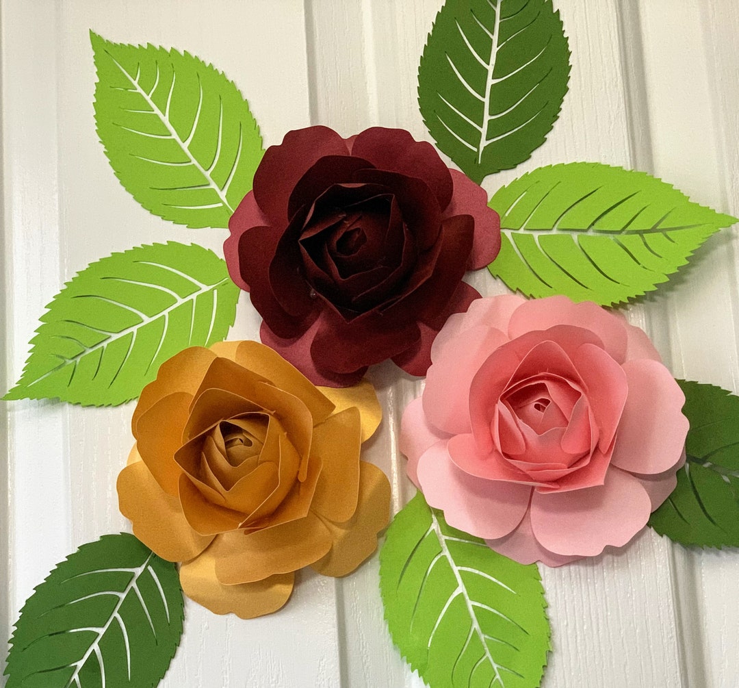 Easy Paper Rose Svg/paper Rose Svg/cardstock Rose Svg/svg Rose/pdf ...