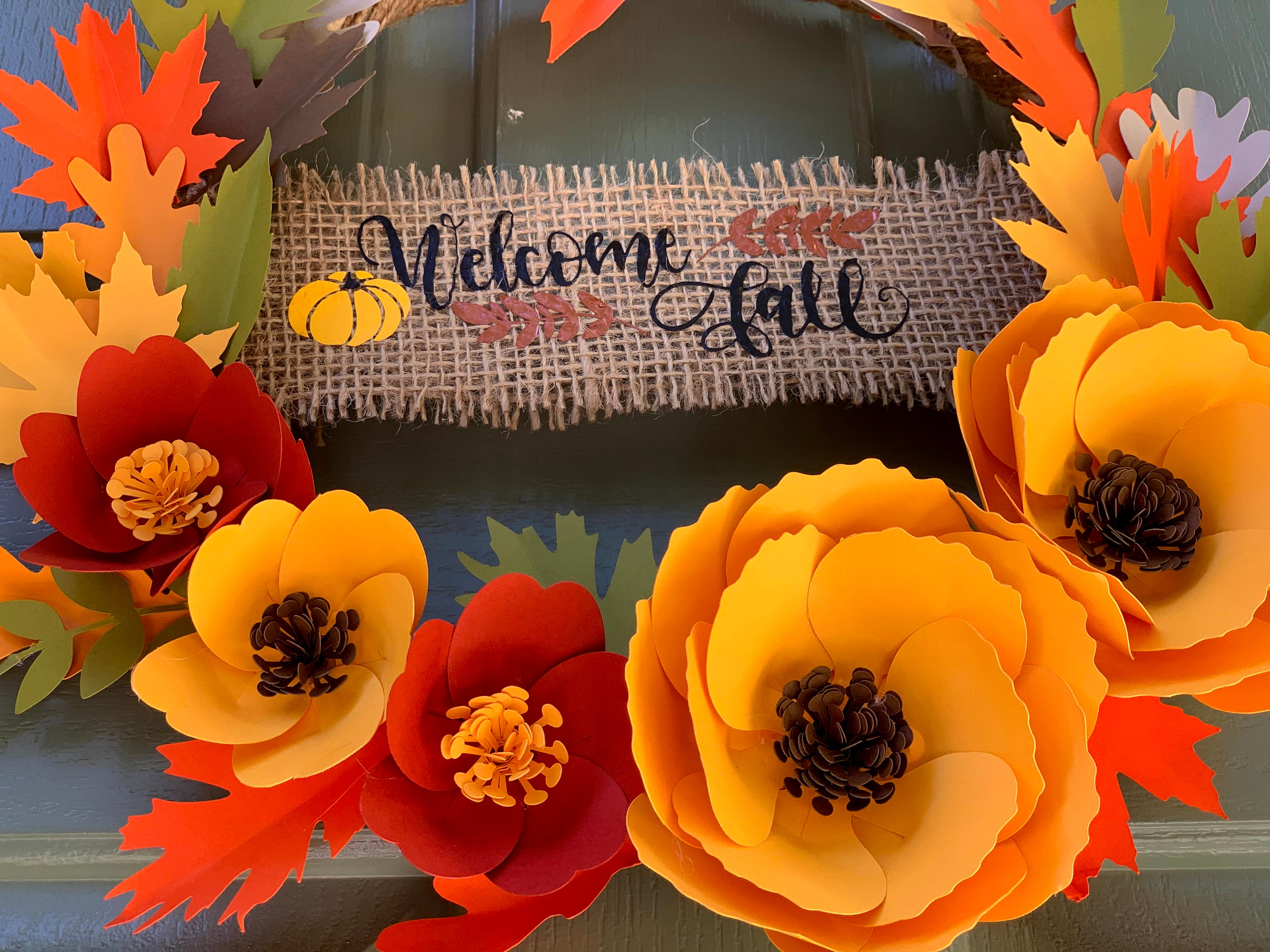 Fall Flower Svg/6 Fall Leaves and 2 Flower Svg/fall Paper - Etsy