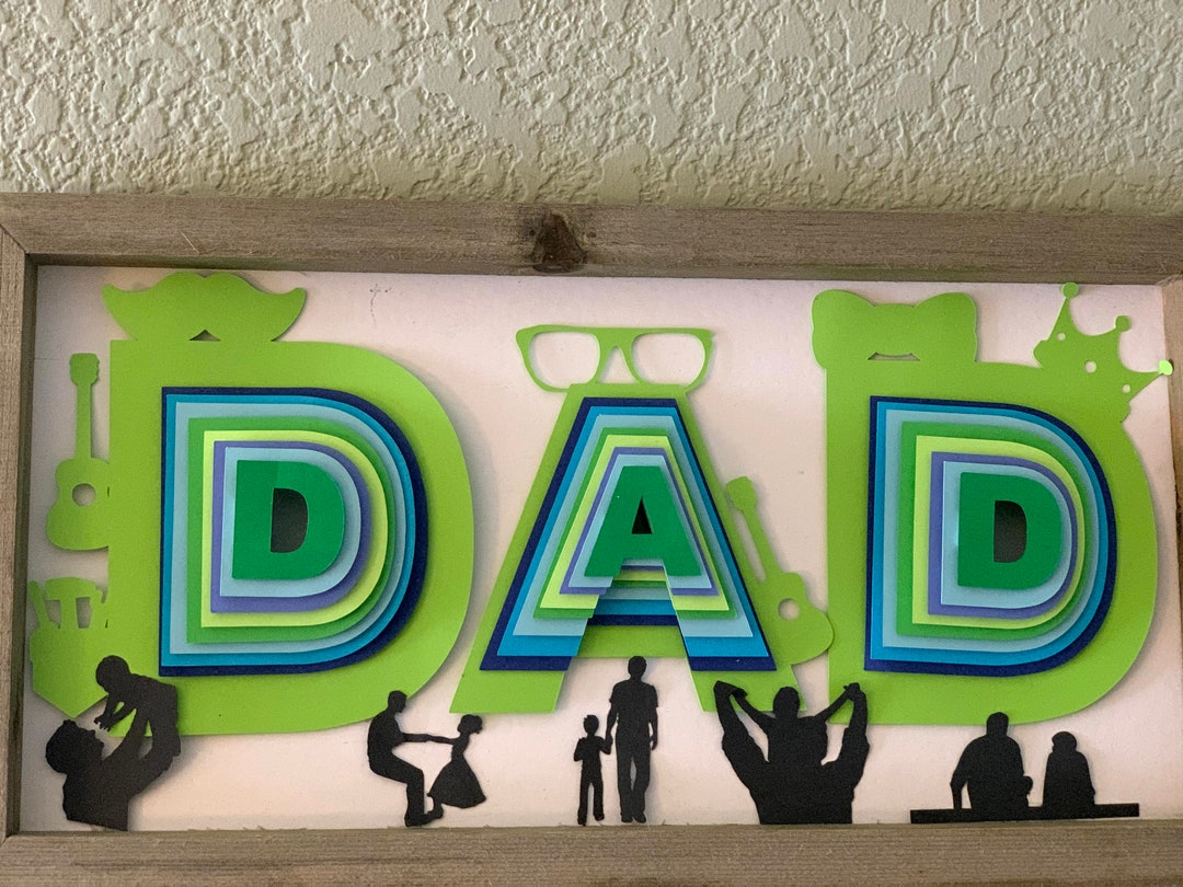 DAD Mandala/3d DAD Cardstock Mandala/3d Layered Shadow Box Ideas/father ...