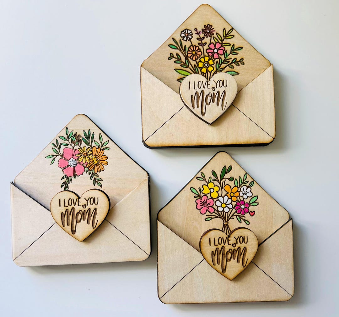 3 SVG Mother's Day Envelope Gift Card Holder /mother's Day 2025 Ideas ...