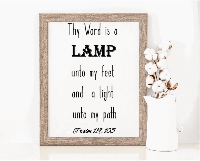 Thy Word is a Lamp Unto My Feet and a Light Unto My Path/psalm - Etsy