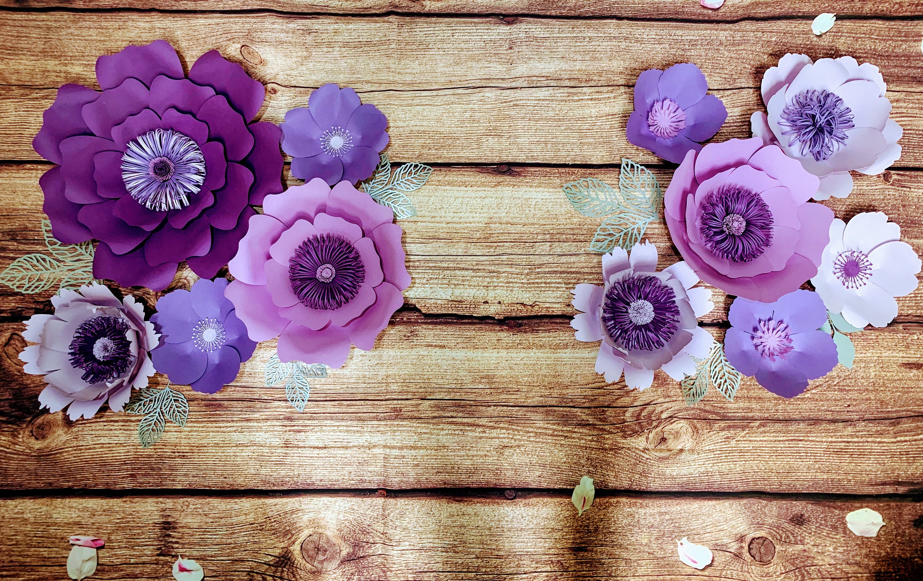 Easy BIG PAPER FLOWER Svg / Big Flower Backdrop/8.5 Cardstock - Etsy Canada