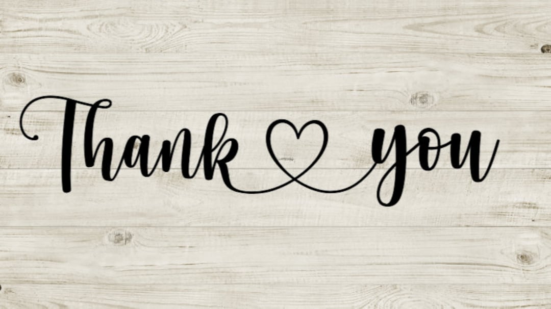 Thank You Svg/thank You Heart Digital Template/thank You Svg ...