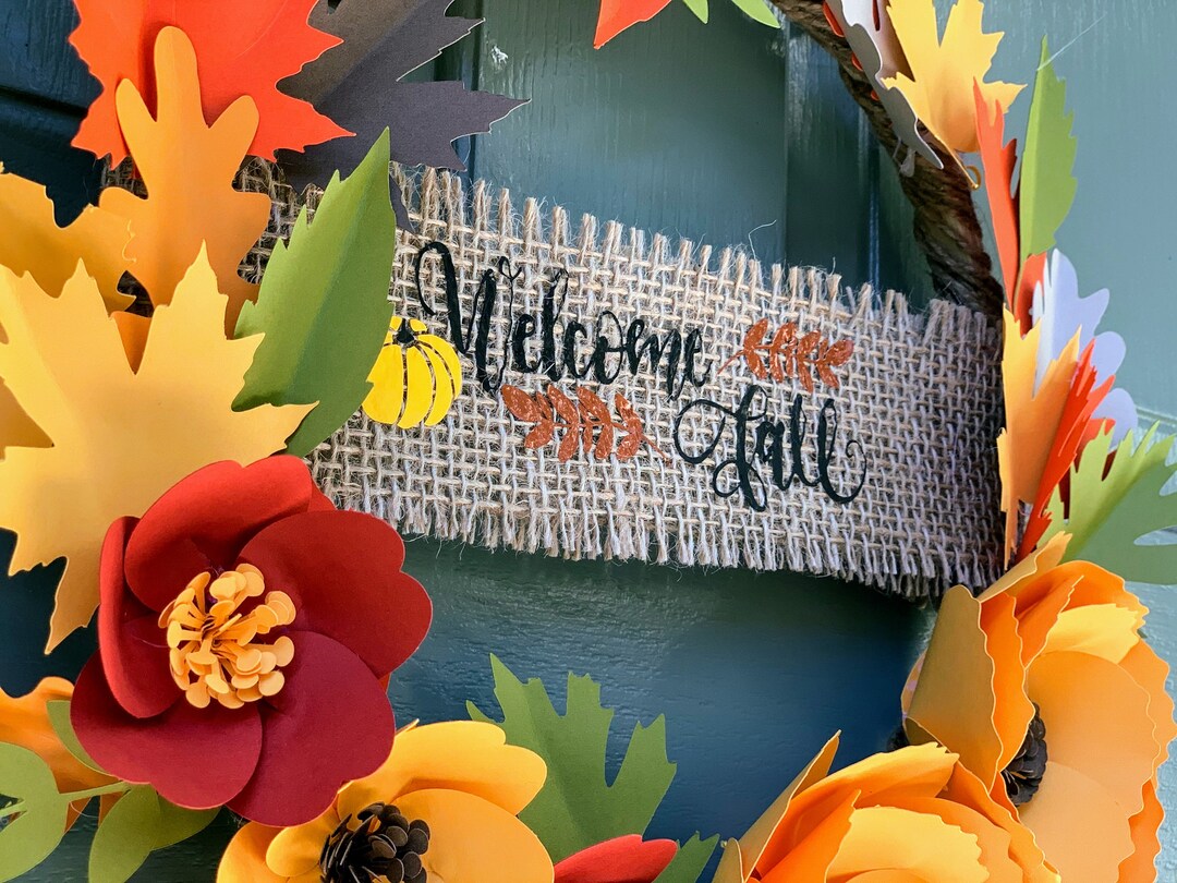 Fall Flower Svg/6 Fall Leaves and 2 Flower Svg/fall Paper Leaves and ...