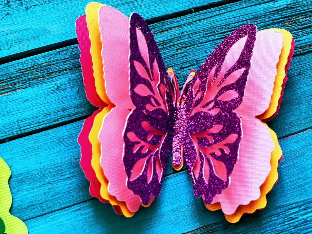 3D Butterfly Template/3d Intrinsic Butterfly Svg/3d Butterfly SVG ...