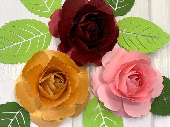 Easy Paper Rose Svg/paper Rose Svg/cardstock Rose Svg/svg - Etsy