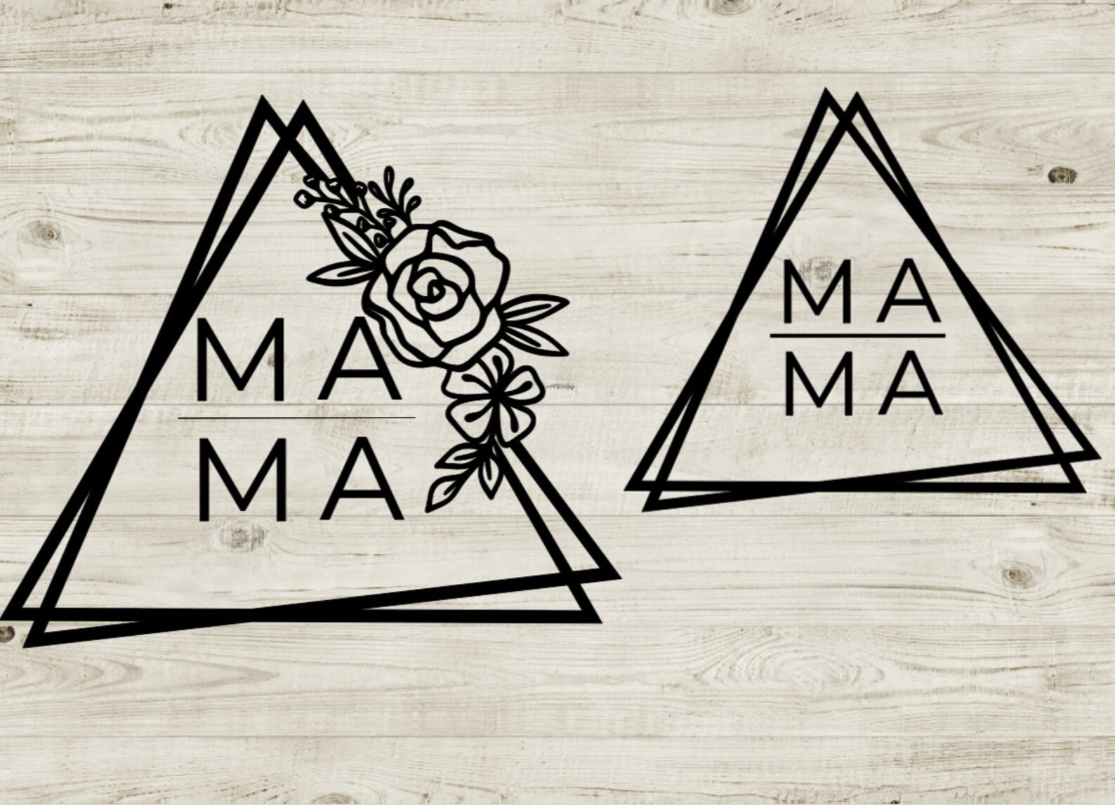 MAMA Svg/mama Floral Hexagon Svg/mama Triangle Svg/mama Wreath/mom Life ...