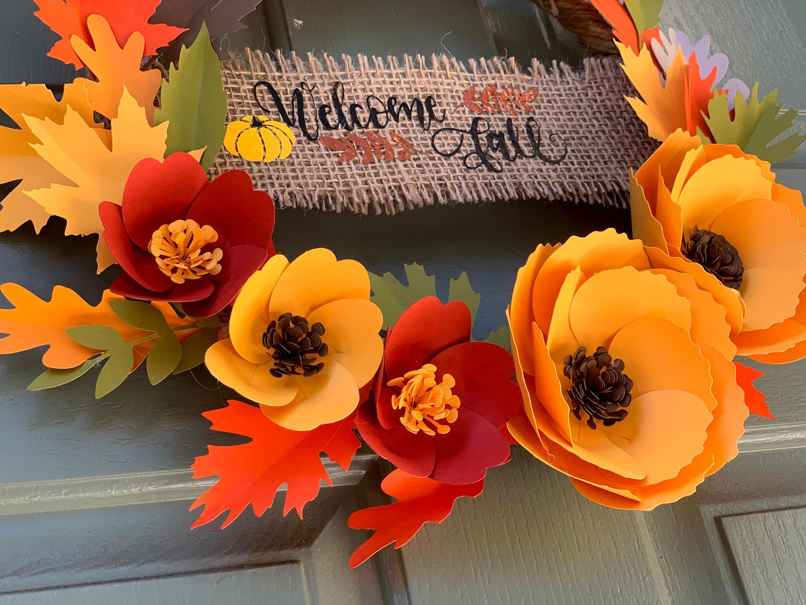 Fall Flower Svg/6 Fall Leaves and 2 Flower Svg/fall Paper - Etsy