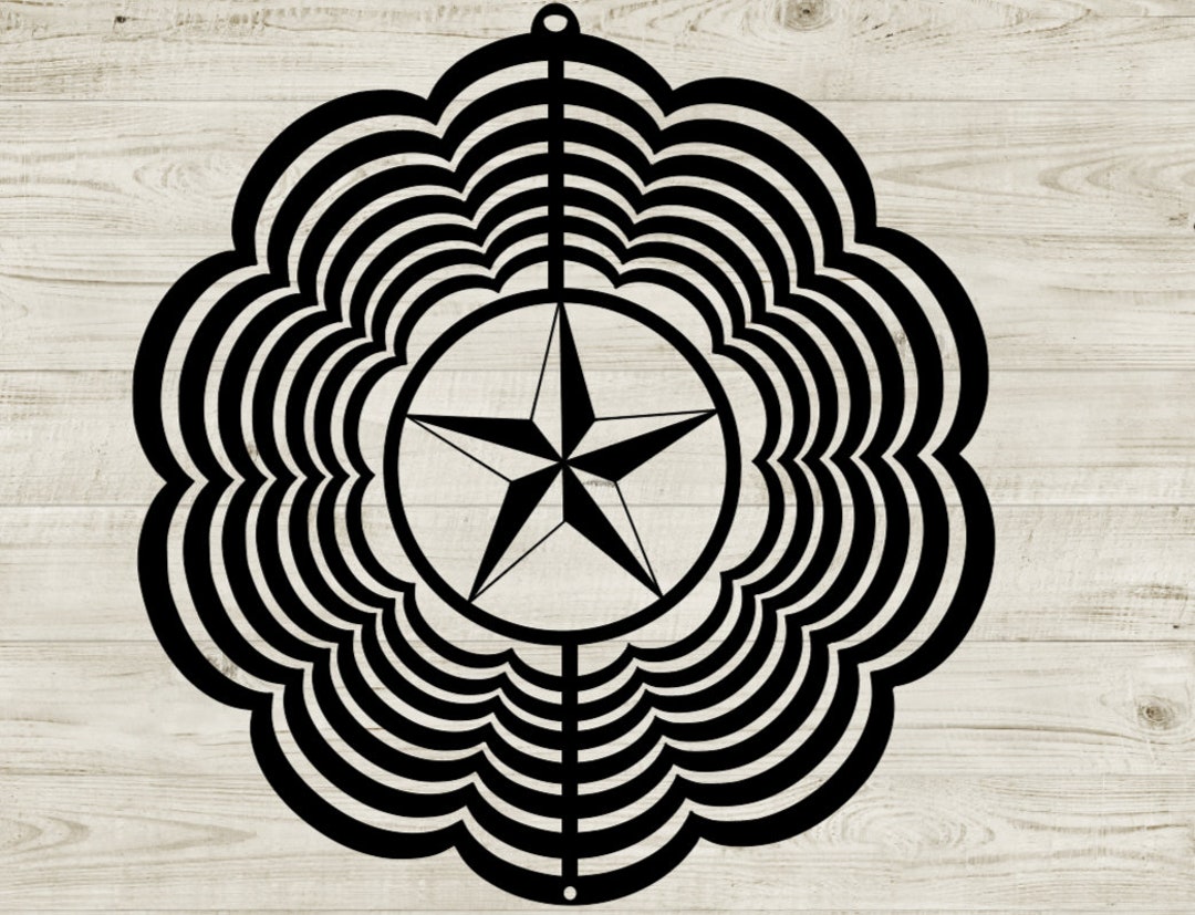 Lone Star Wind Spinner Svg - Lone Star Wind Spinner Dxf - CNC Plasma ...