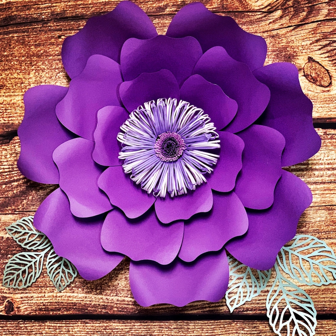Easy BIG PAPER FLOWER Svg / Big Flower Backdrop/8.5 Cardstock Paper ...