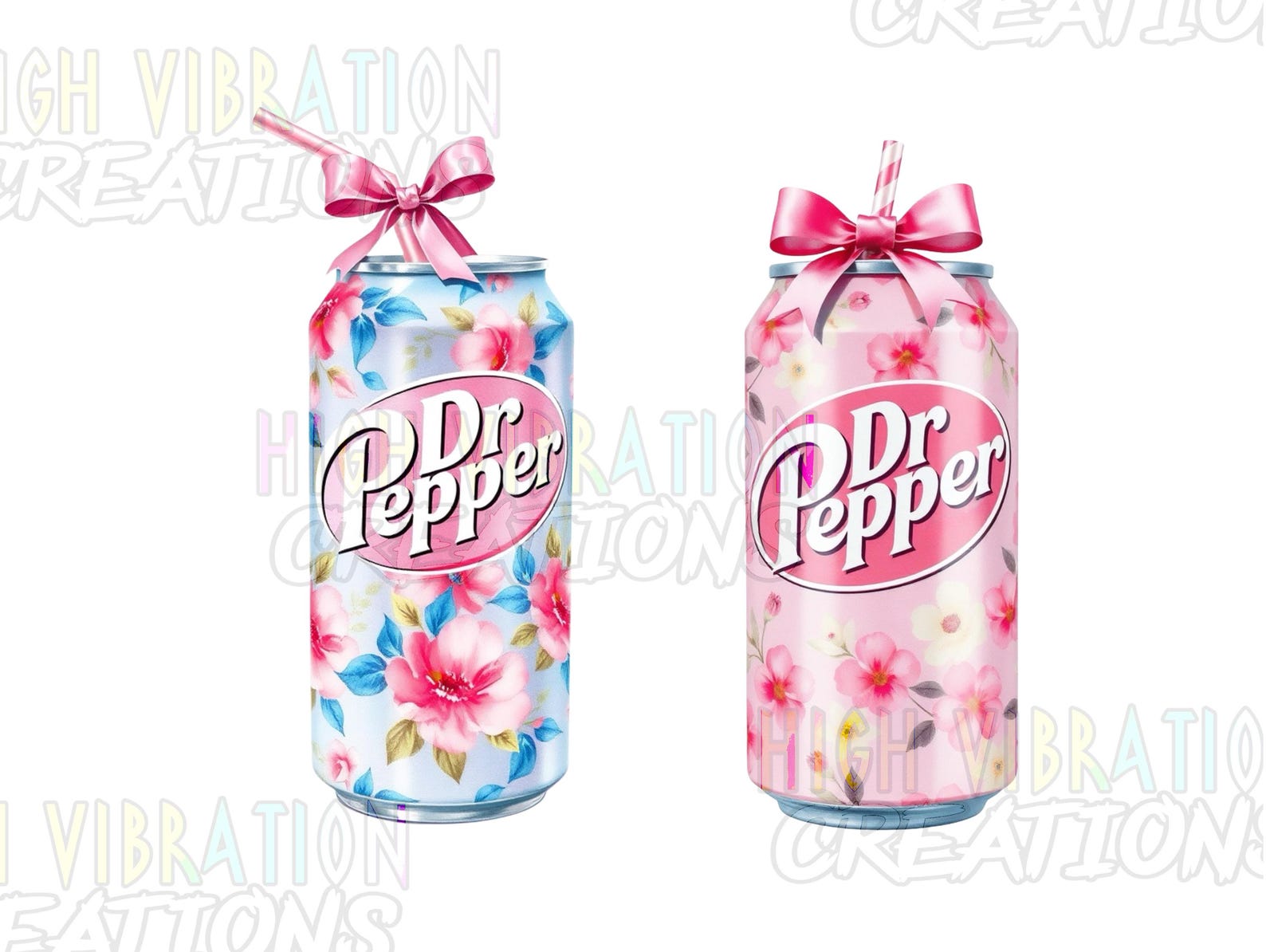 Floral Dr Pepper Can Digital DTF Design - Etsy