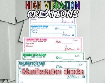 Manifesting Checks, Abundance Checks, Law of Attraction Checks ...