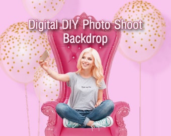 Pink Digital Backdrop for Photoshop - Etsy