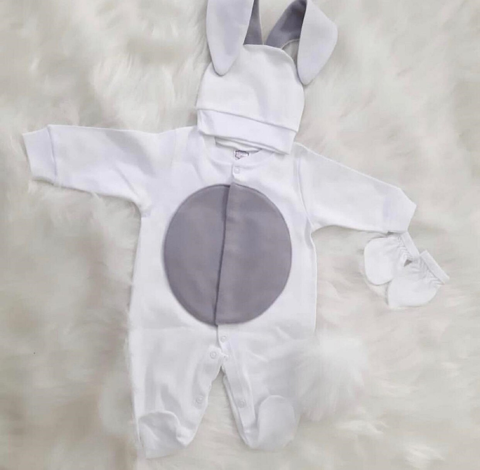 Newborn Bunny Outfit Monogrammed Romper Newborn Personalized - Etsy