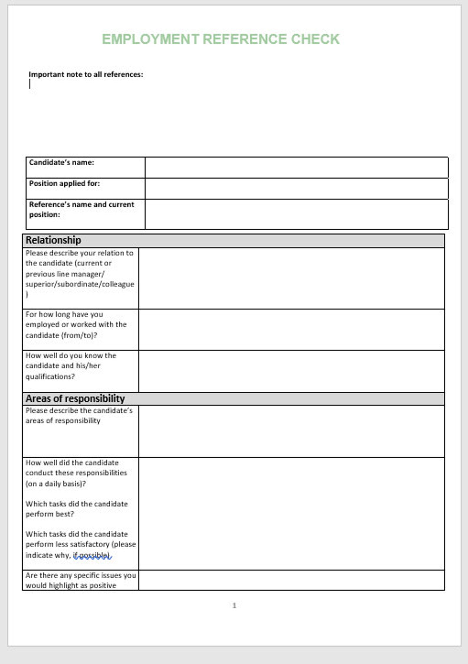 Professional EMPLOYMENT REFERENCE CHECK - Etsy