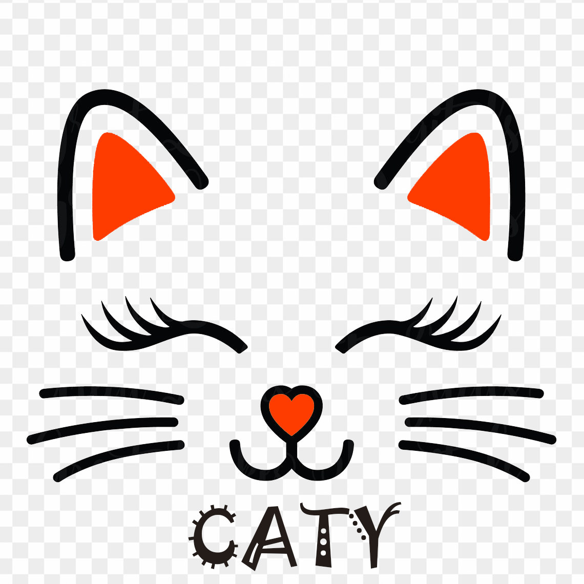 Cat Face - Instant Digital Download, PSD, PNG, Jpg Files Included ...