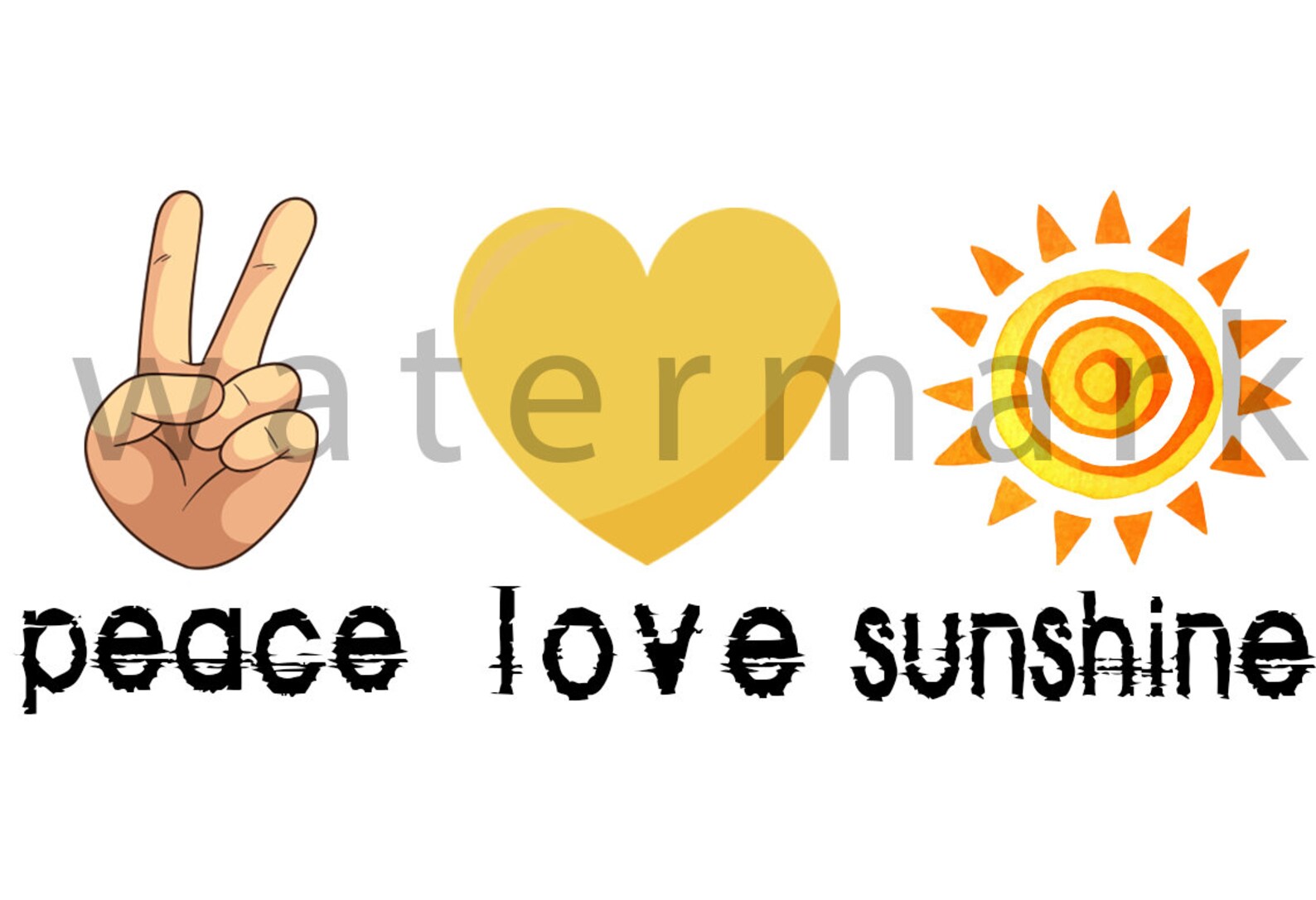 Peace Love Sunshine Png Digital Download - Etsy