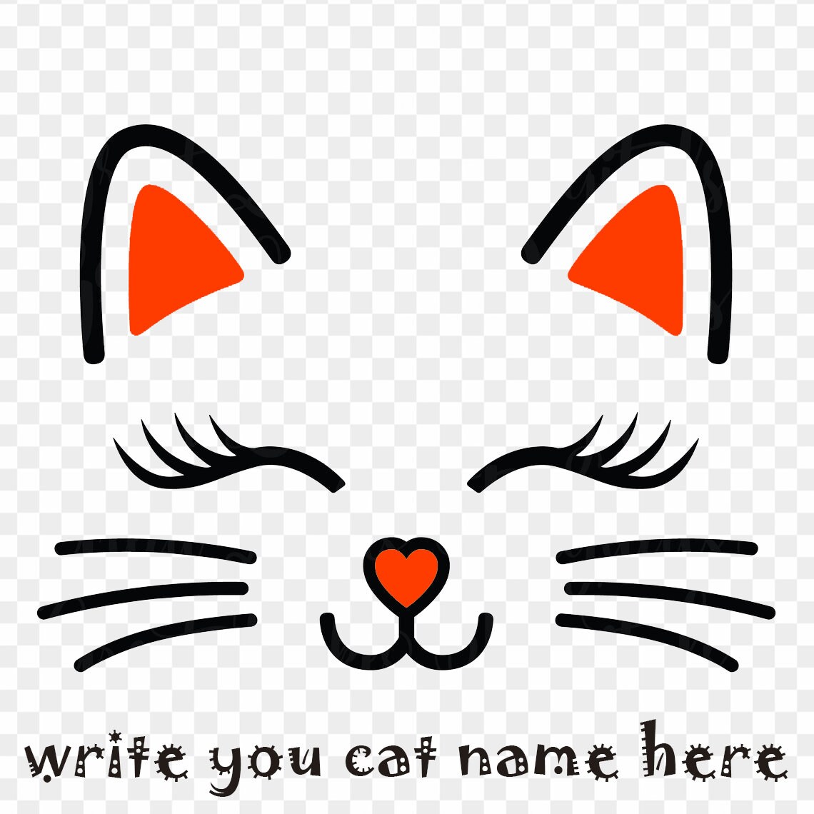 Cat Face - Instant Digital Download, PSD, PNG, Jpg Files Included ...