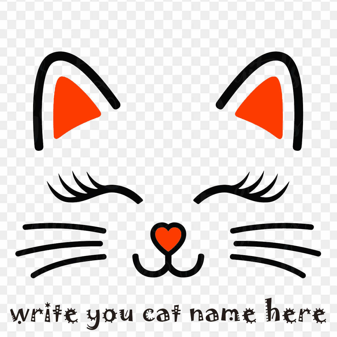 Cat Face - Instant Digital Download, PSD, PNG, Jpg Files Included ...