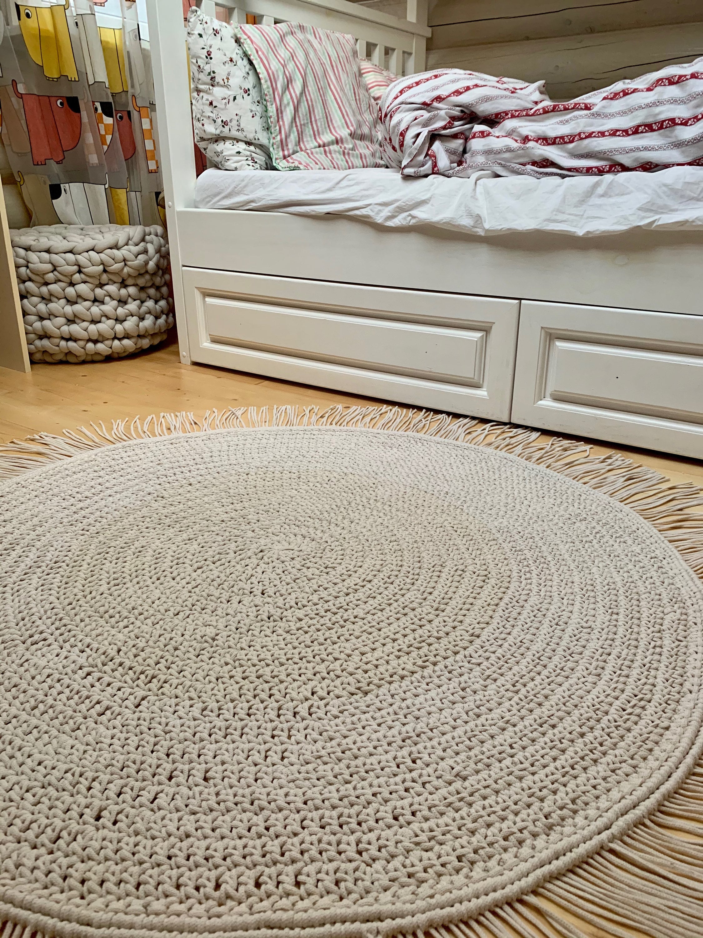 Macrame Teppich Macrame Circle RugCrochet Rug | Etsy