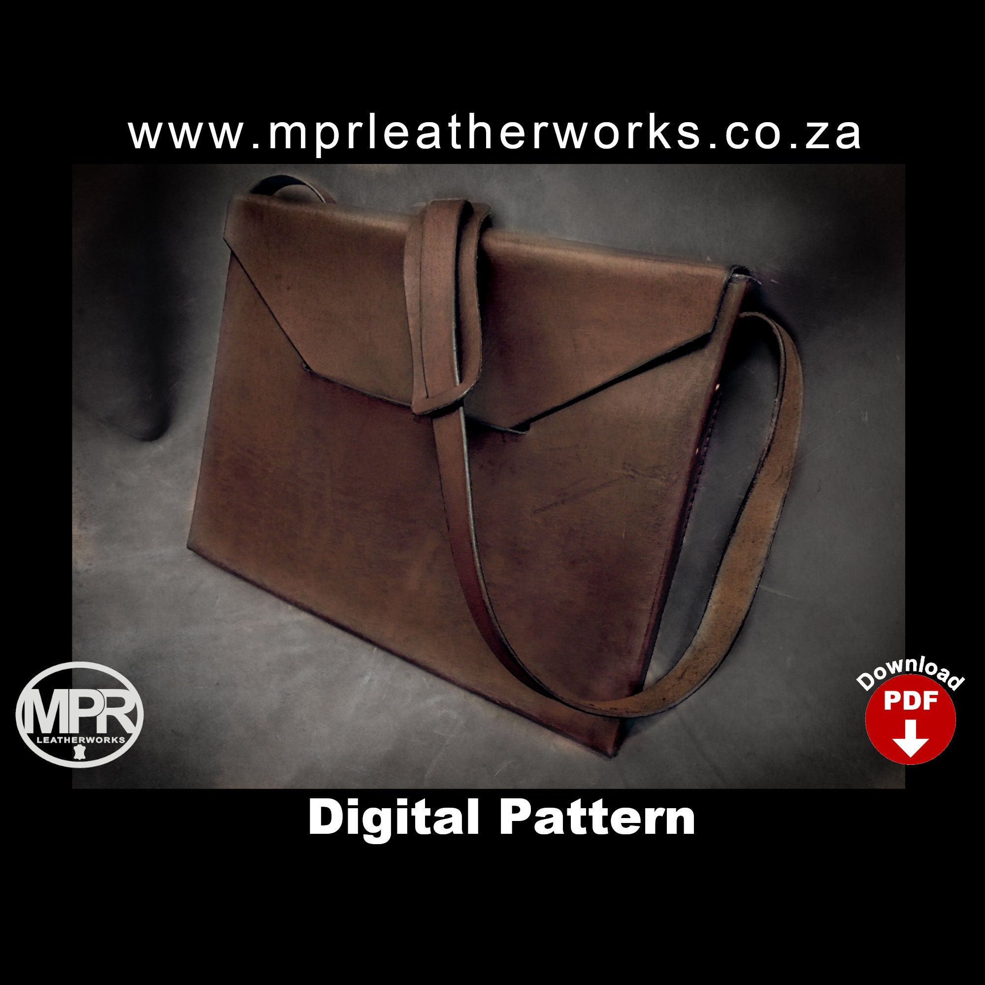 Laptop Bag Pattern: Minimalistic Leather Laptop Bag PDF - Etsy