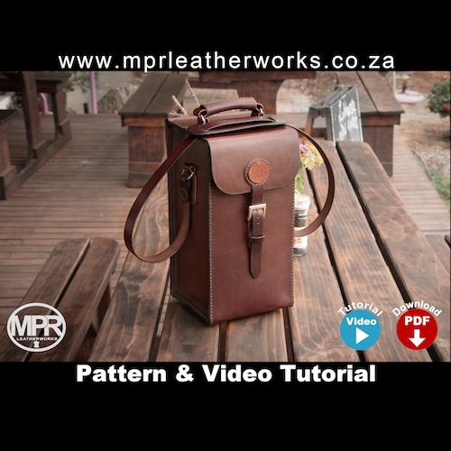 Wine Bag Leather Pattern: Multi-bottle Shoulder Bag Video - Etsy