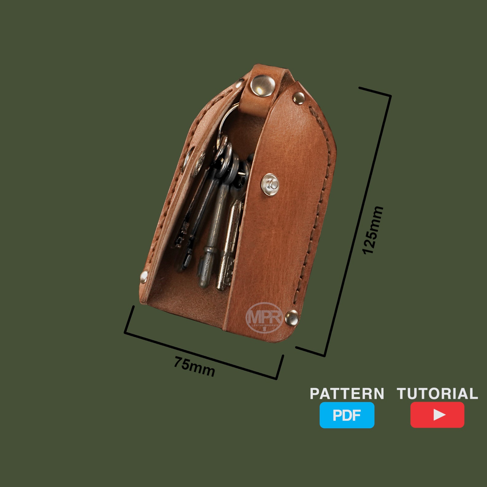 Jacket Key-keeper Leather Pattern: Pdf Pattern Leather Pattern - Etsy
