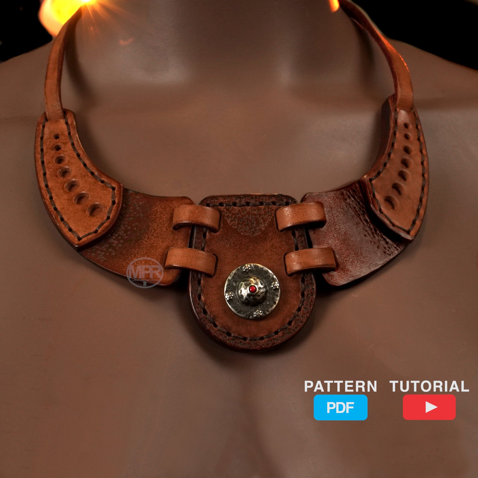 Concho Necklace Leather Pattern: Download Pdf Pattern to DIY a - Etsy