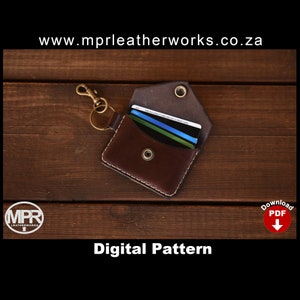 Card & Keyring Holder: Leather Pattern Handsewn DIY Birthday Gift DIY ...