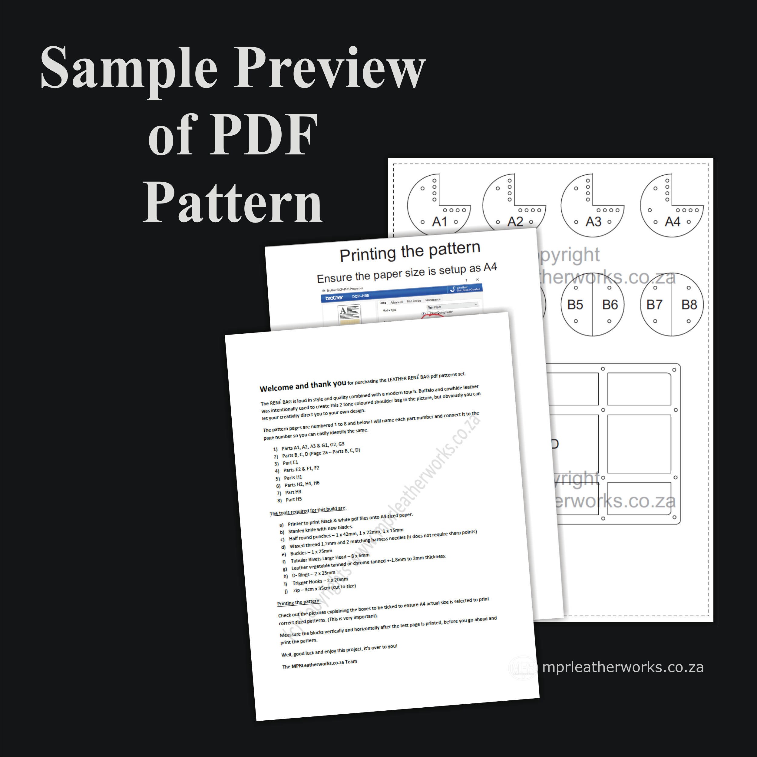 Games Night Combo Leather Pattern: 4-in-1 Pattern Pack - Etsy