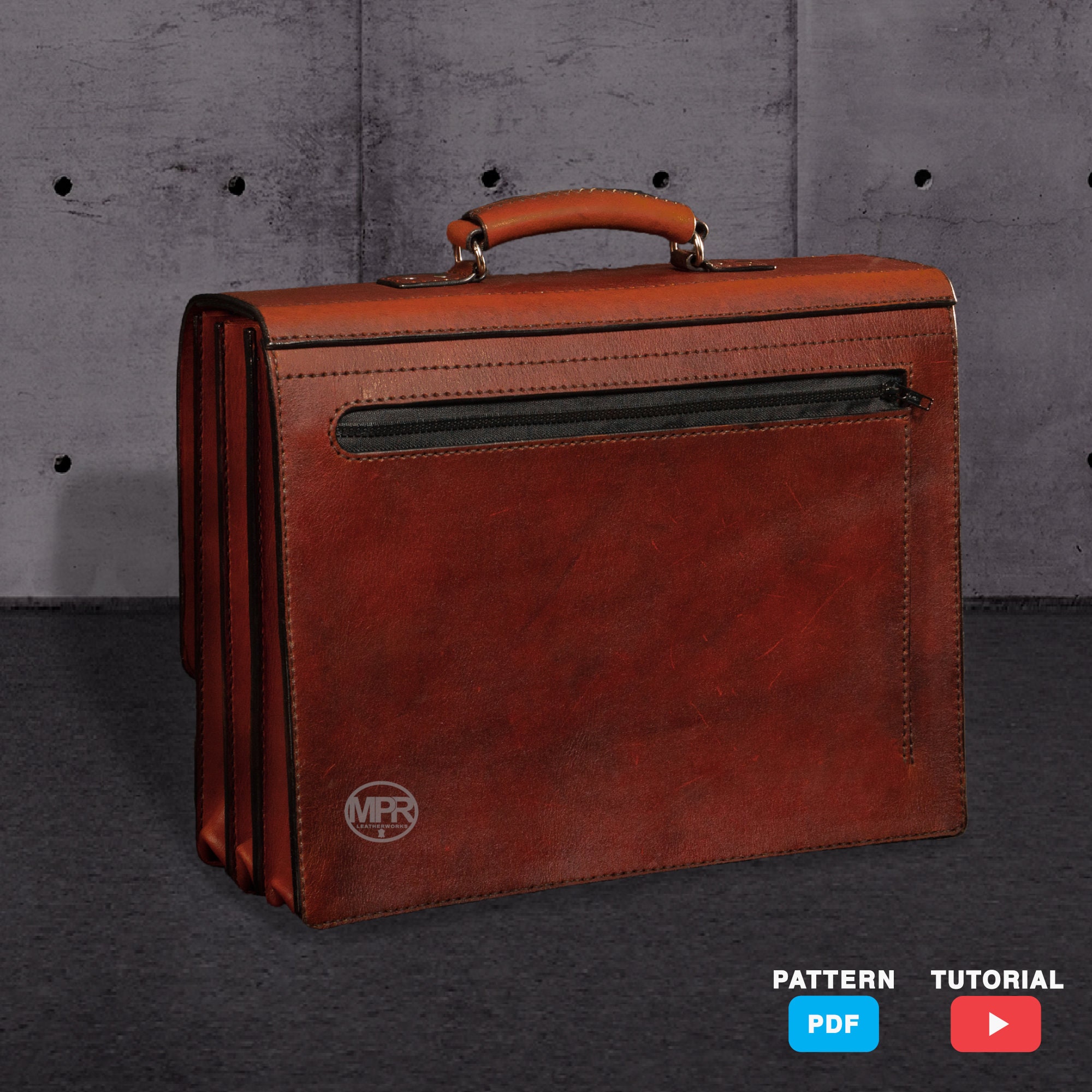 Leather Briefcase: Multi-purpose Briefcase Laptop Bag Digital PDF ...