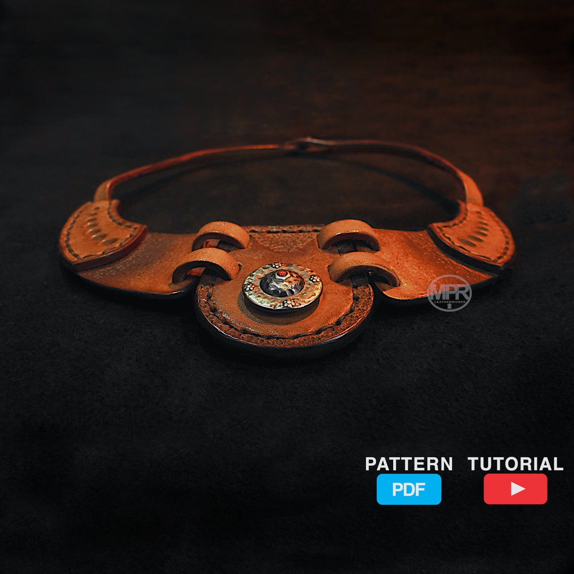Concho Necklace Leather Pattern: Download Pdf Pattern to DIY a - Etsy