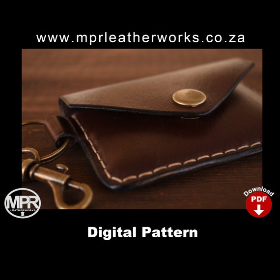 Card & Keyring Holder: Leather Pattern Handsewn DIY Birthday | Etsy