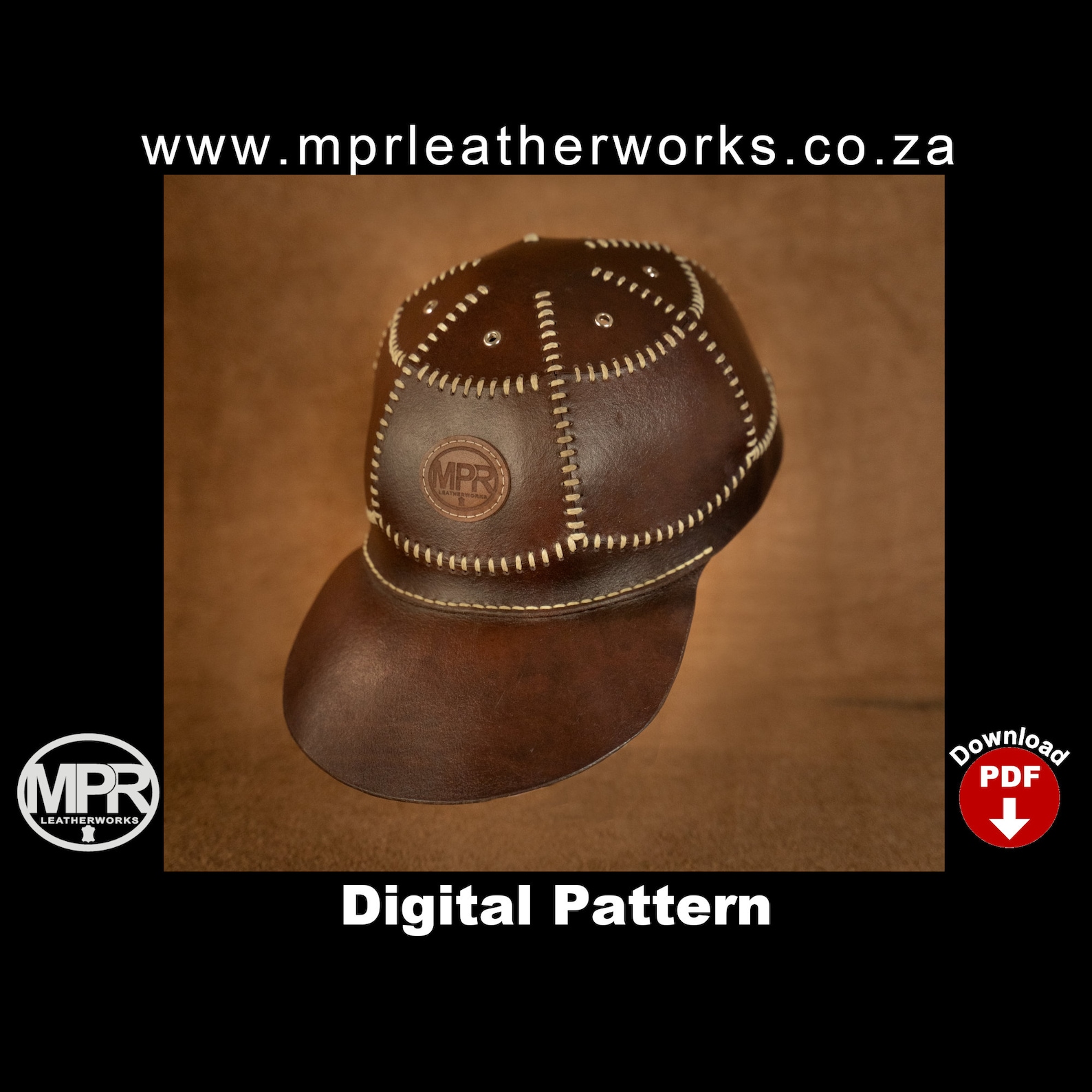 Baseball Cap: Leather Pattern Easy Diy | Etsy