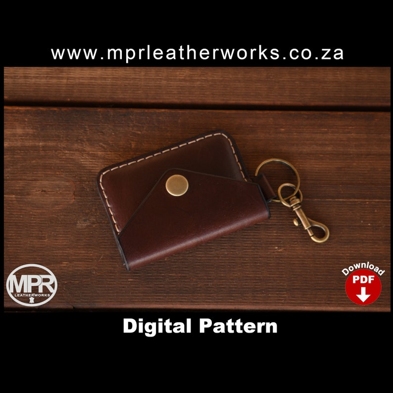 Card & Keyring Holder: Leather Pattern Handsewn DIY Birthday Gift DIY ...
