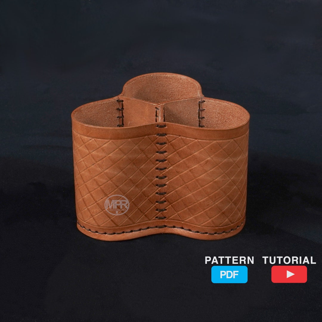 Pen Holder Leather Pattern as Digital PDF Download With Video Tutorial ...
