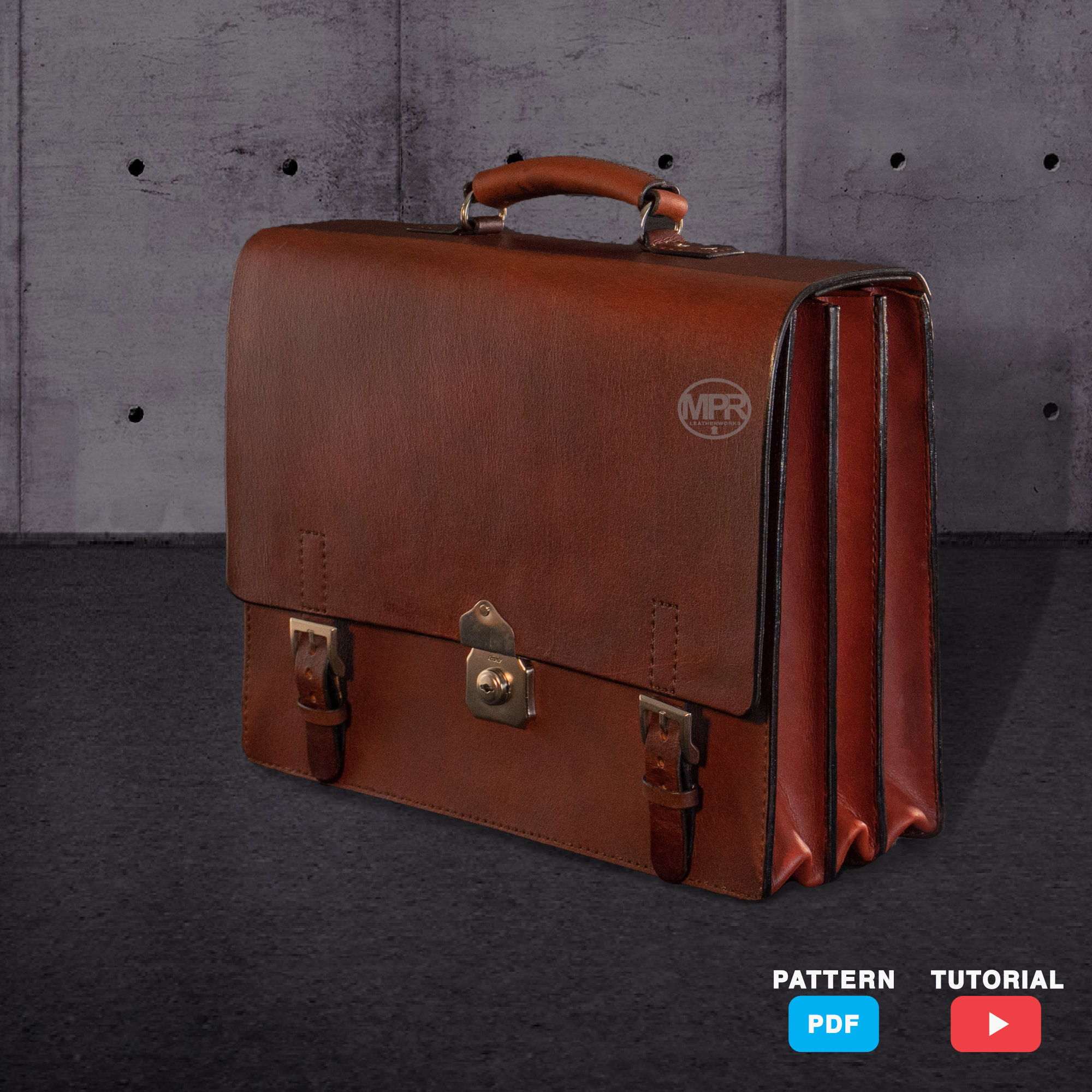 Leather Briefcase: Multi-purpose Briefcase Laptop Bag Digital PDF ...